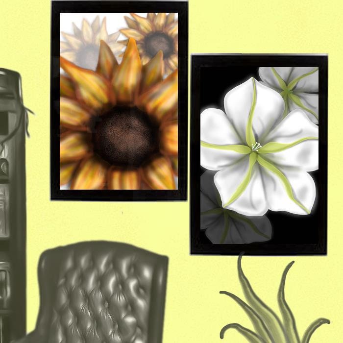 Printable Sunflower and Moonflower Set 2 Sizes - Etsy