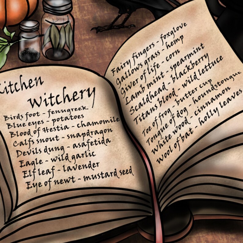 Printable Kitchen Witchery Labels W/ Optional Customization - Etsy