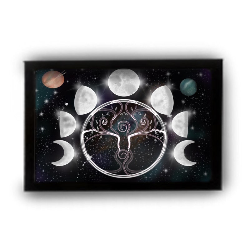 Printable Moon Phase Galaxy Goddess Tree of Life Poster - Etsy