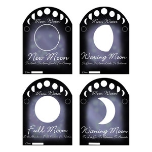 Printable Moon Water Labels Northern and Southern Hemisphere - Etsy