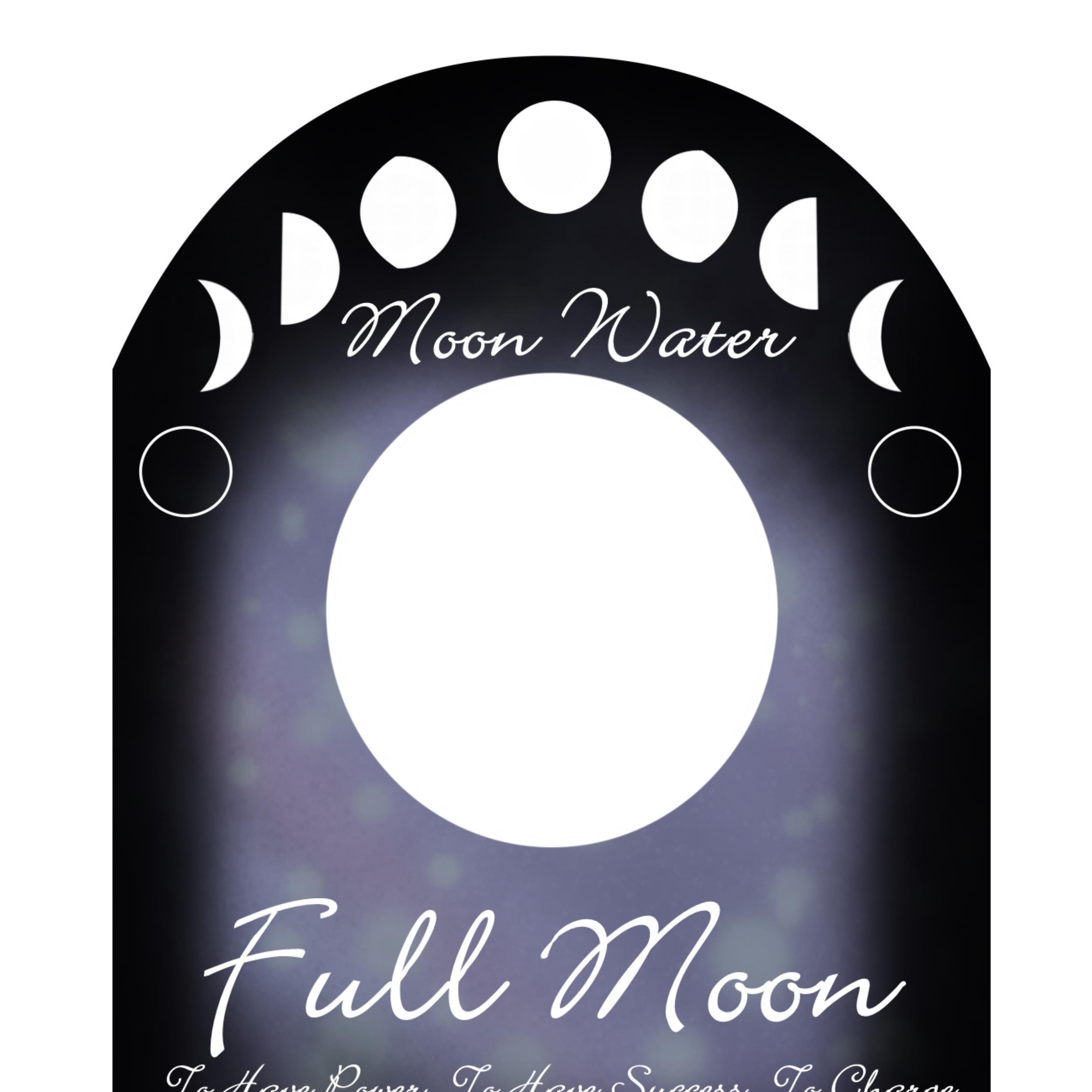 Printable Moon Water Labels Northern and Southern Hemisphere - Etsy