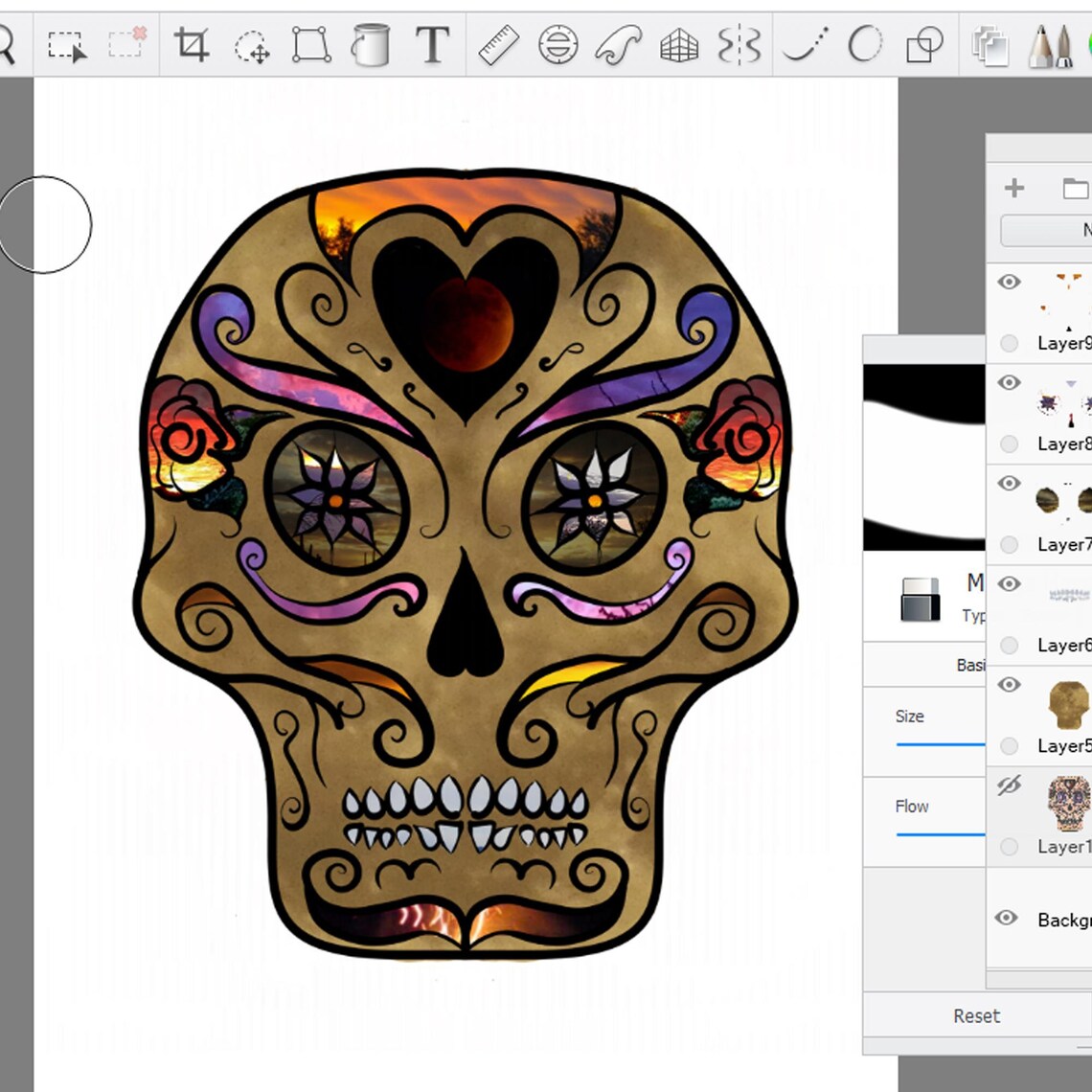 Printable Sugar Skull Poster 4 Sizes - Etsy