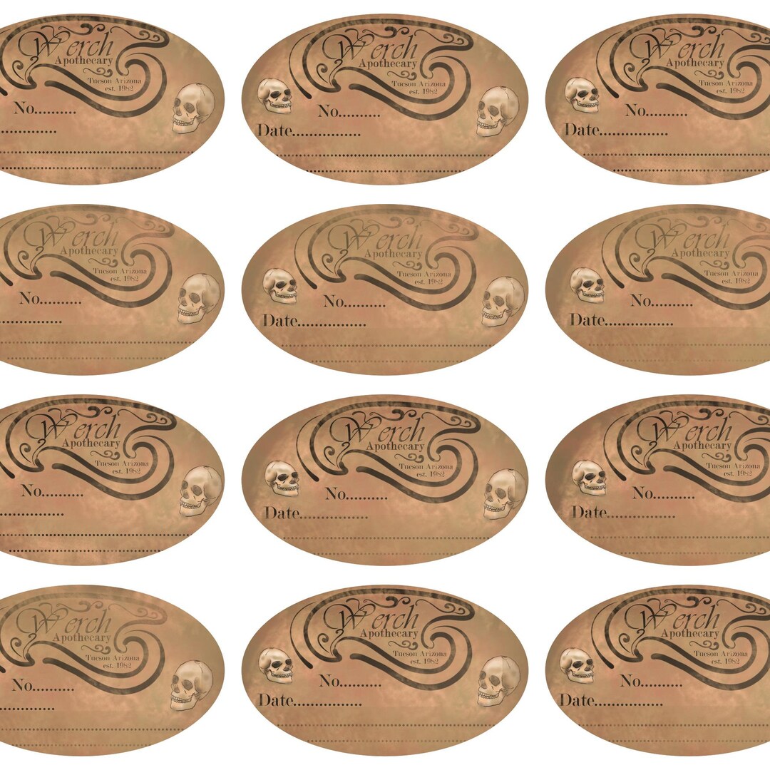 Printable Personalized Apothecary Labels 1.5 Inch by 2.5 Inch - Etsy