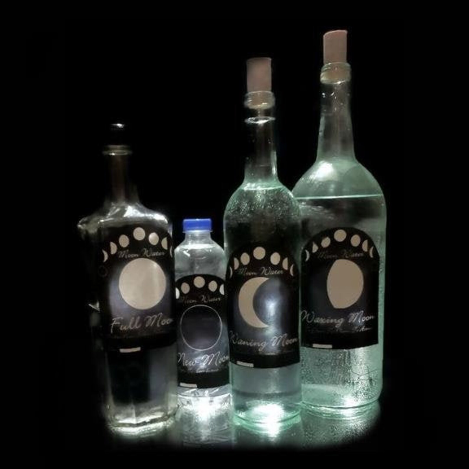 Printable Moon Water Labels Northern and Southern Hemisphere - Etsy