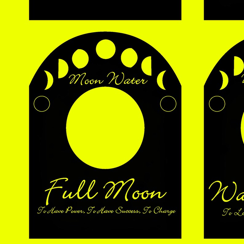 Moon Water Labels SVG, PNG, JPEG for Cricut or Other Cutting Machines ...