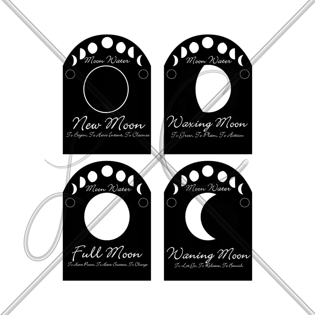 Moon Water Labels SVG, PNG, JPEG for Cricut or Other Cutting Machines ...