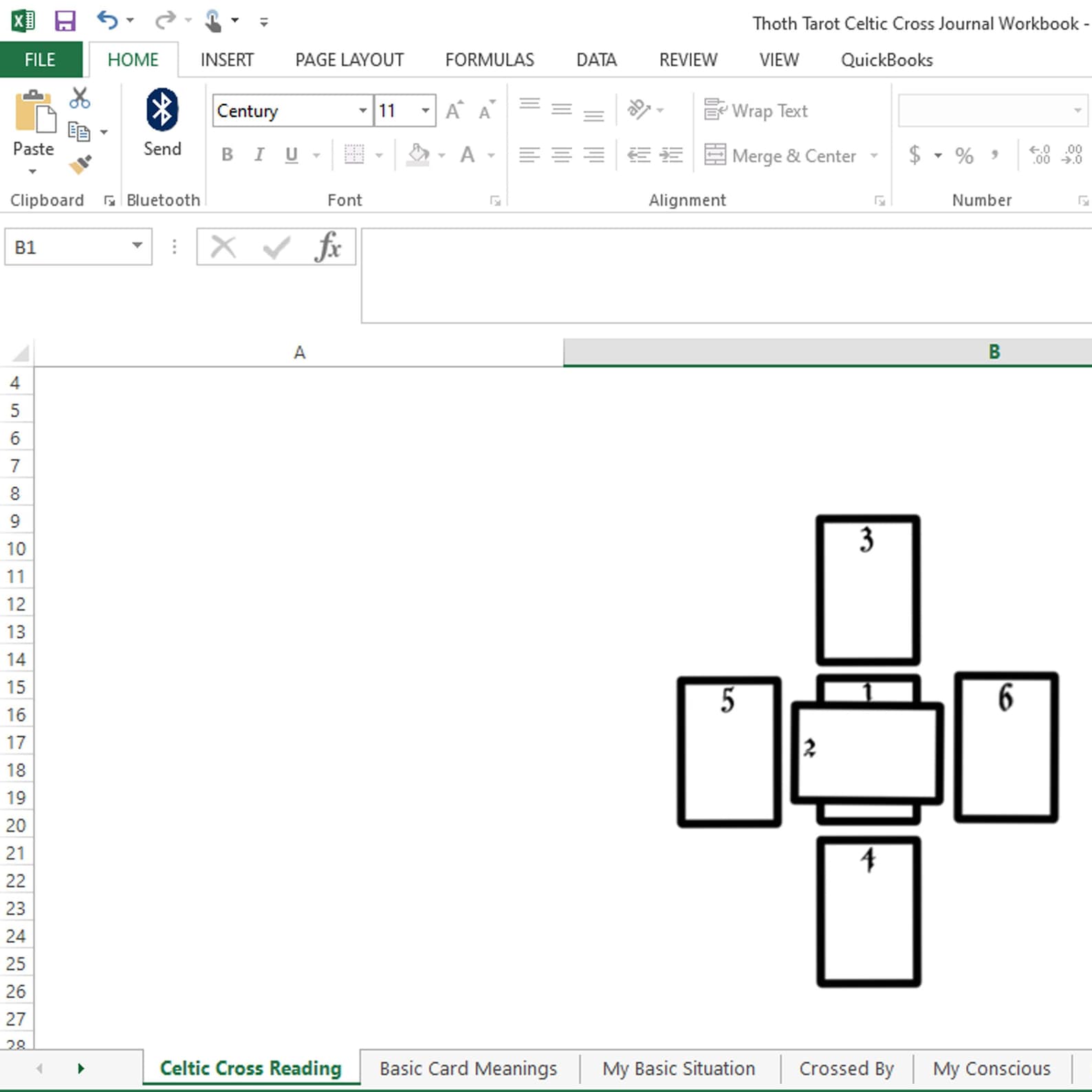 Printable Digital Thoth Tarot Celtic Cross Excel Workbook Journal - Etsy