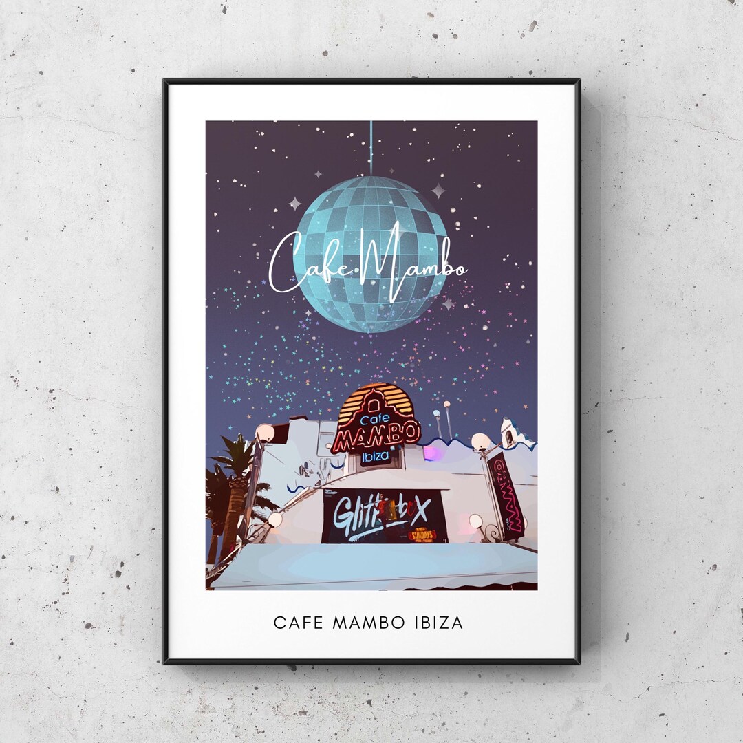 Ibiza Poster, Ibiza Print, Cafe Mambo Ibiza, Ibiza Nightclub Posters ...