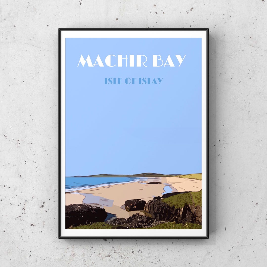 Islay Print, Islay Whisky Gift, Islay Travel Poster, Machir Bay ...