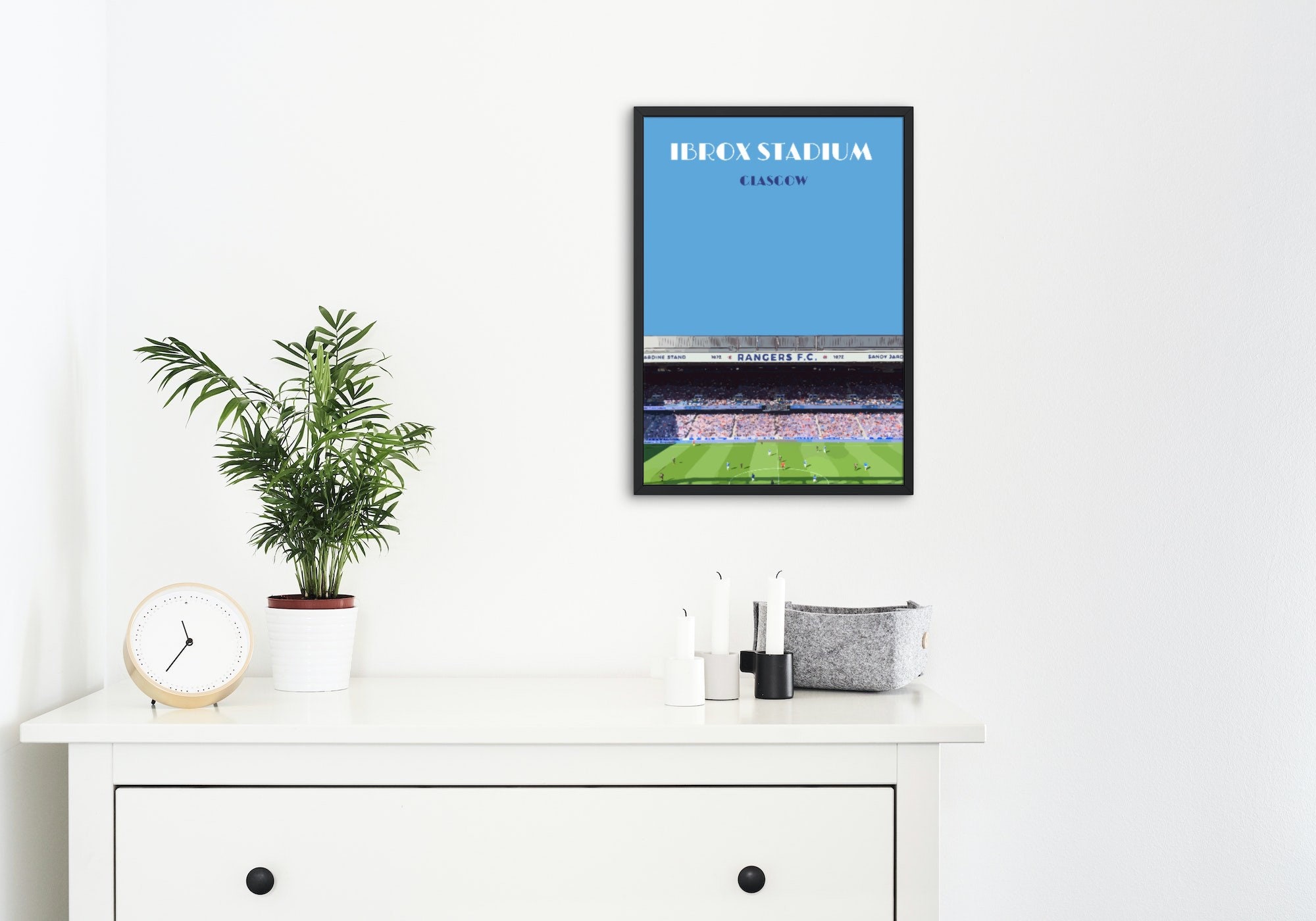 Ibrox Stadium Print, Ibrox Stadium Poster, Ibrox Wall Art Print ...