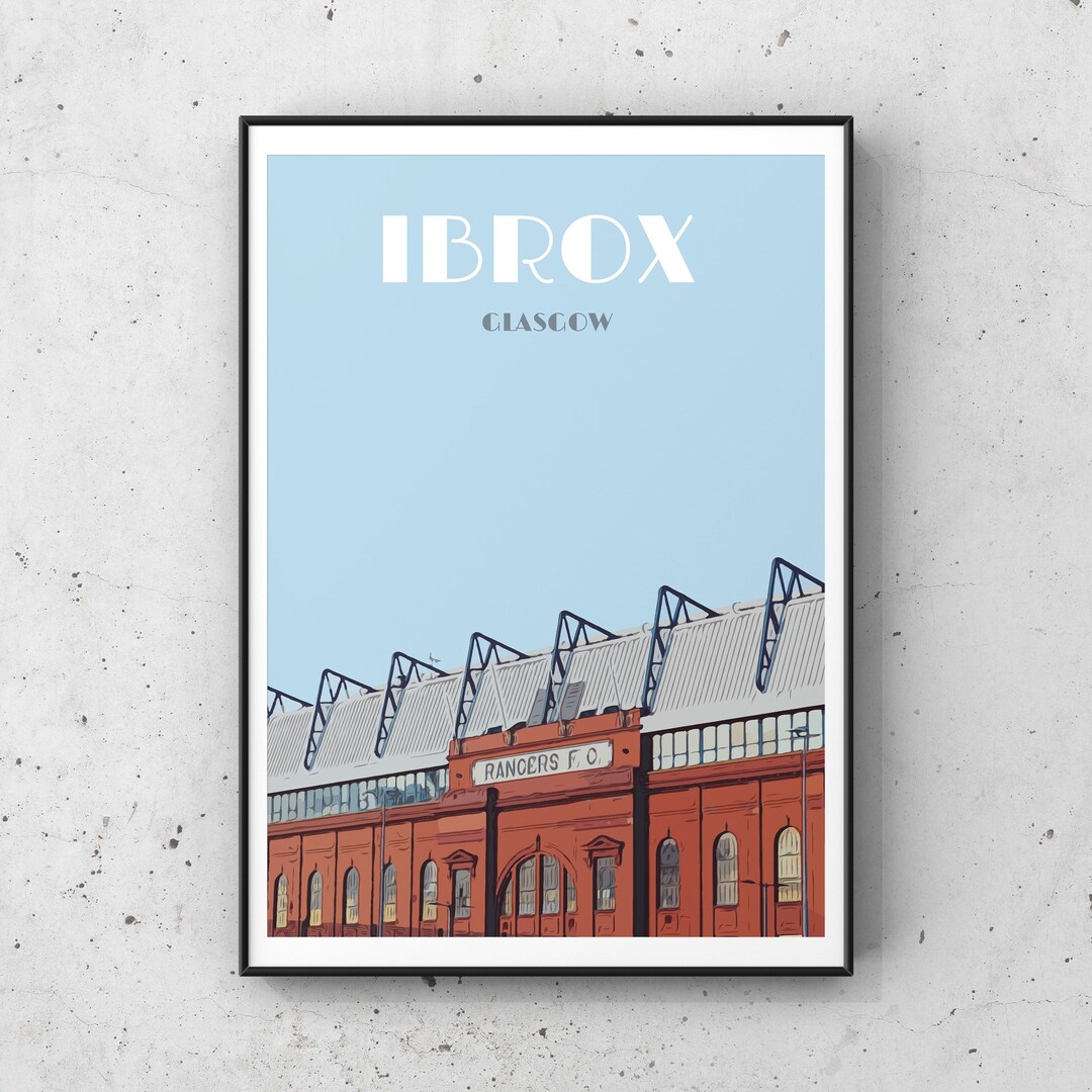 Ibrox Stadium Print: Glasgow Rangers Poster, Rangers FC Gift - Etsy UK