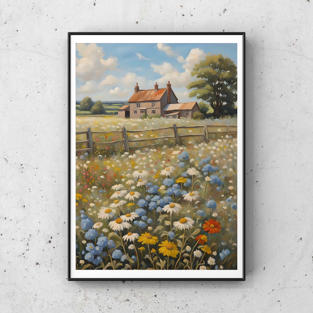English Countryside Print, English Country Cottage, English Country ...