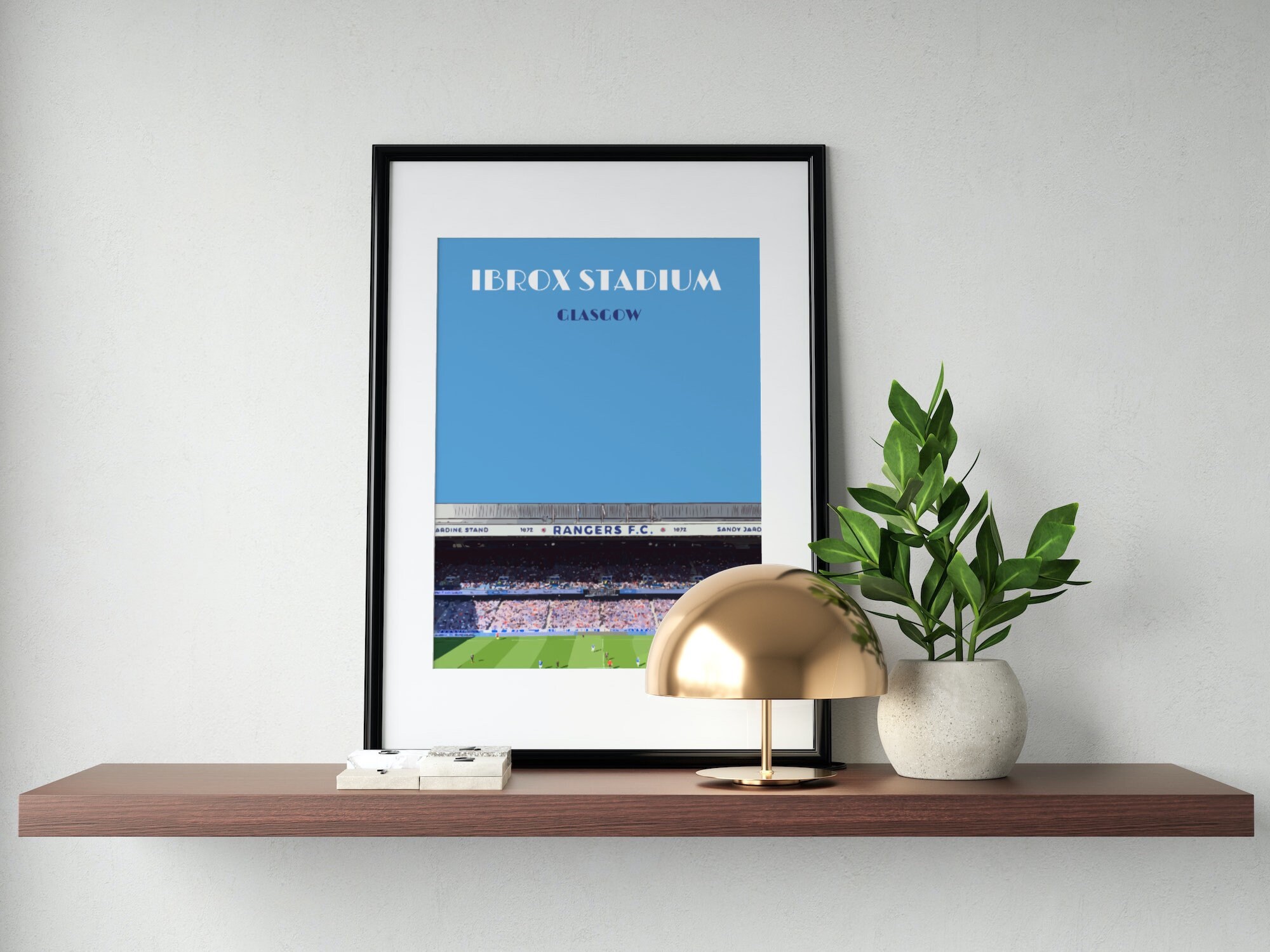 Ibrox Stadium Print, Ibrox Stadium Poster, Ibrox Wall Art Print ...