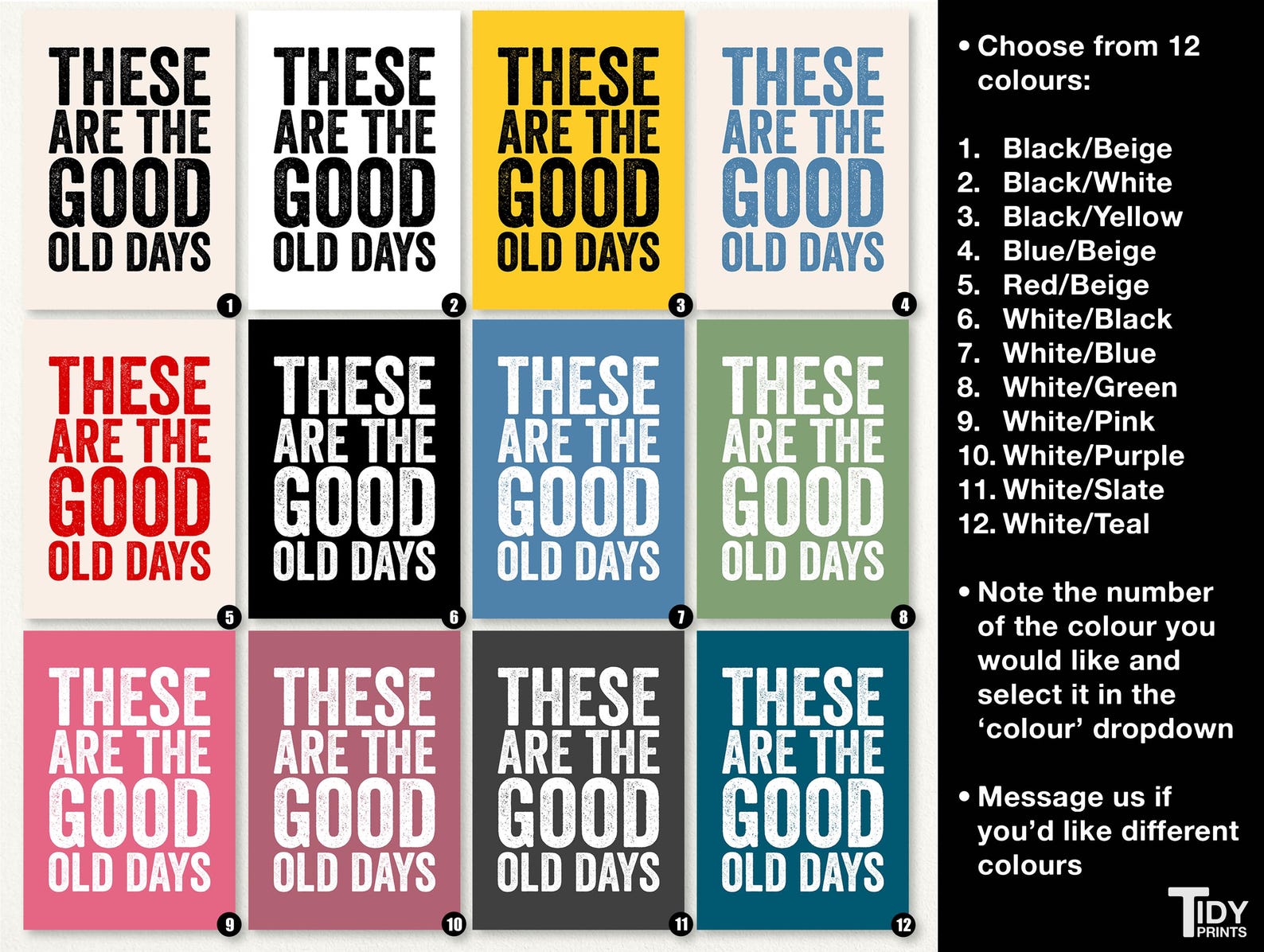 These Are the Good Old Days Wall Art Print, Nostalgic Quote Home Decor ...