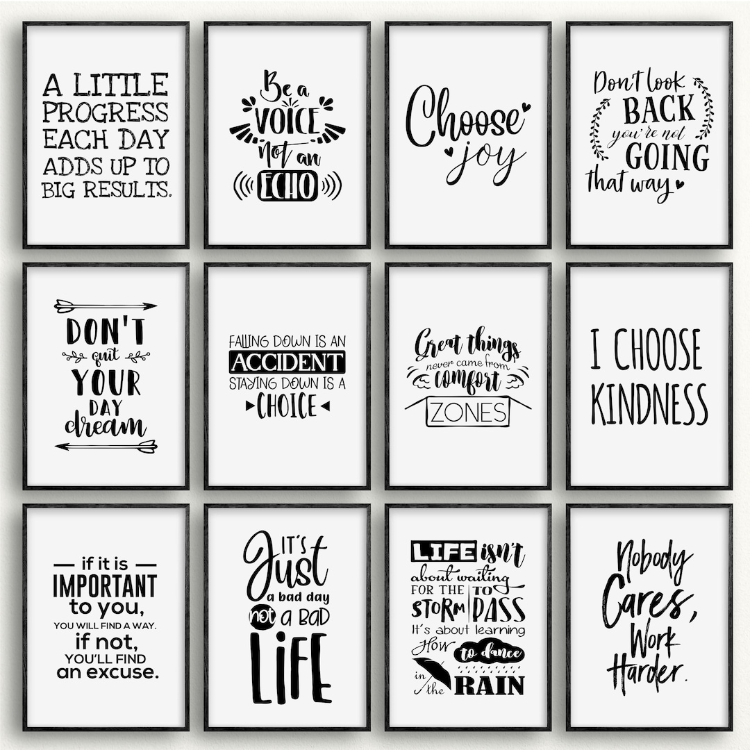 Inspirational Quote Poster, Empowering Statement Print, Inspired Phrase ...