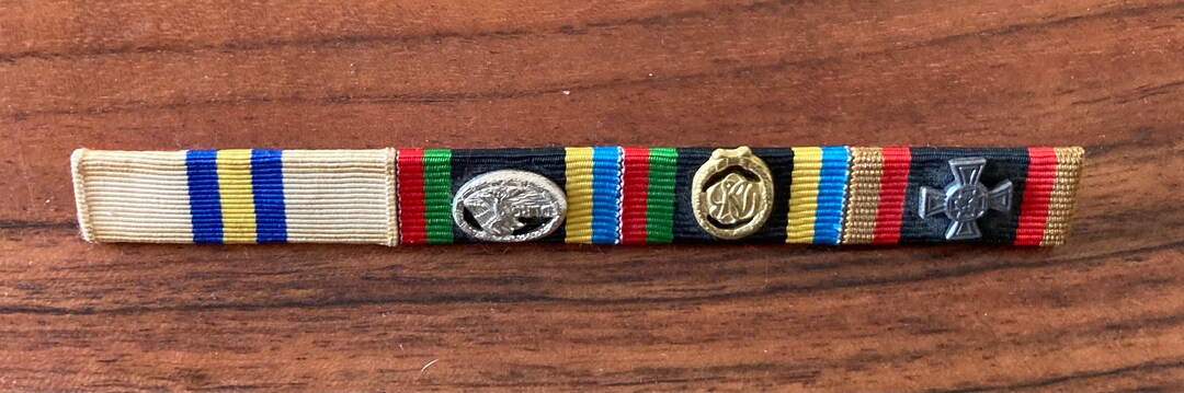 Unique German Military Bundeswehr Ribbon Award Rack With German Medal ...