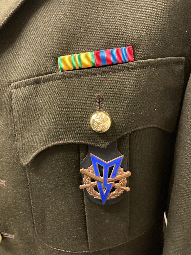 Vintage Dutch First Lieutenant Officer Dress Jacket With Badges and ...