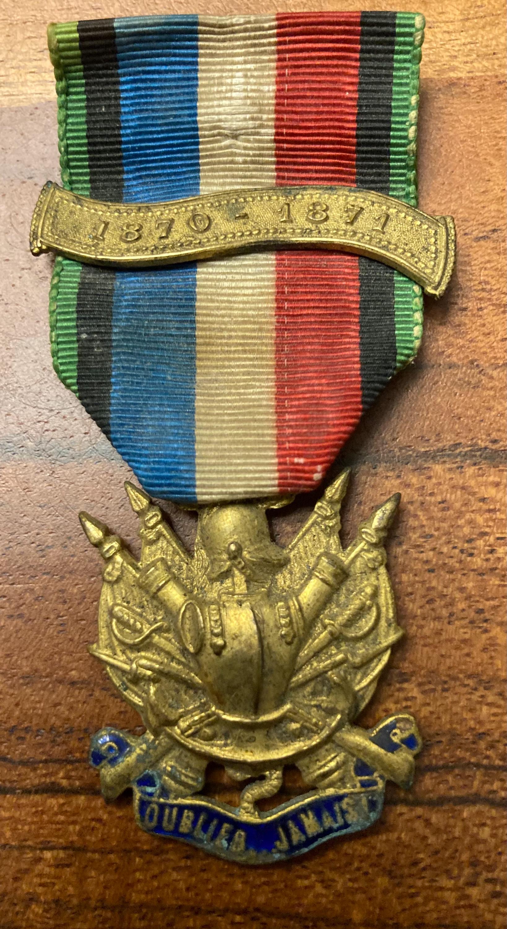 Two Antique French Military Medals for Veterans of Franco Prussian War ...