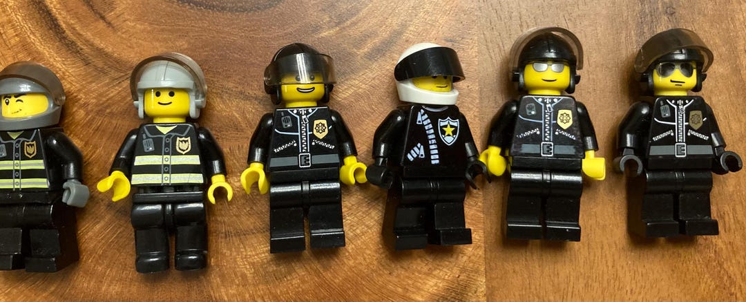 6 Lego Police Officers Figurines - Etsy