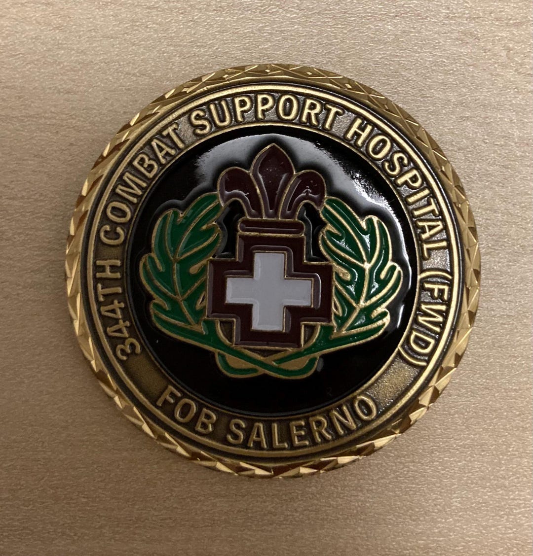US Army Commanders Coin 344 Combat Support Hospital FOB Salerno ...