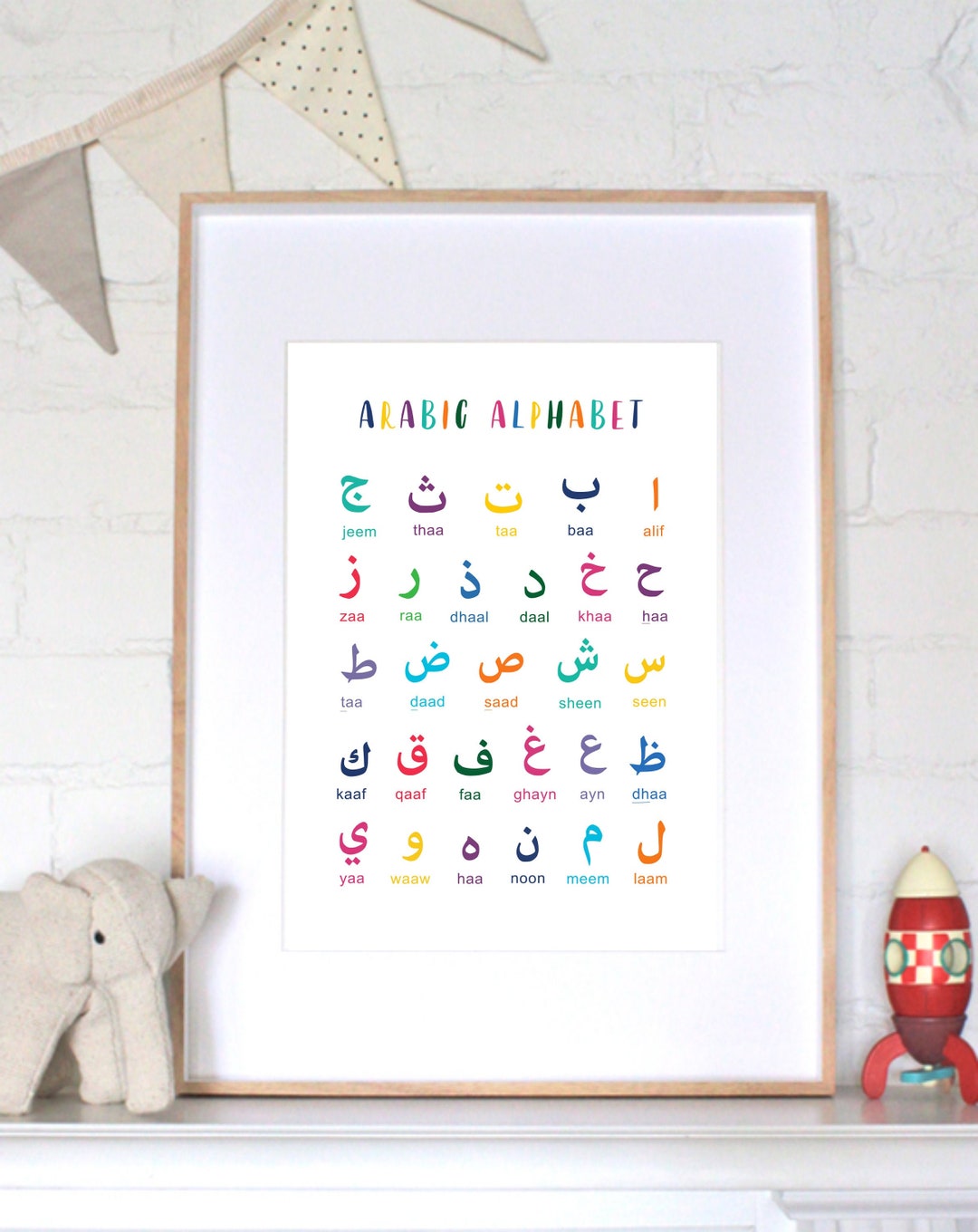 Arabic Alphabet | Alif | Baa | Calligraphy Wall Art | Islamic | Muslim ...