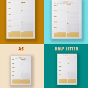 Weekly Planner Printable Yellow Weekly Printable Planner - Etsy