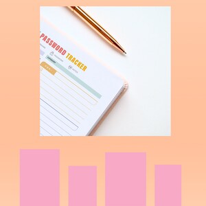 Password Keeper Printable, Password Log, Password Keeper Colorful ...