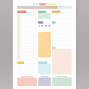 Daily Planner Printable Big Pack, Daily Printable Planner Template ...