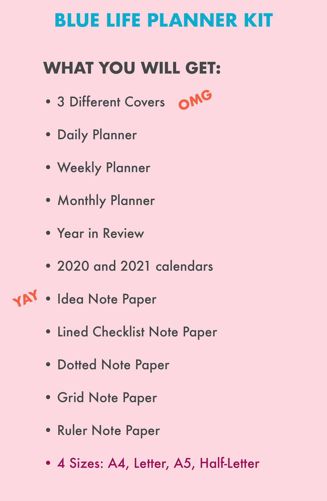 Downloadable Planner Kit Blue, Planner Printable Template, Printable ...