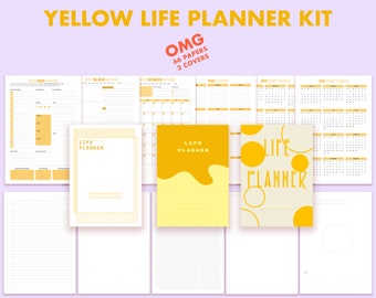 Daily Planner Printable Yellow, Daily Printable Planner Template ...