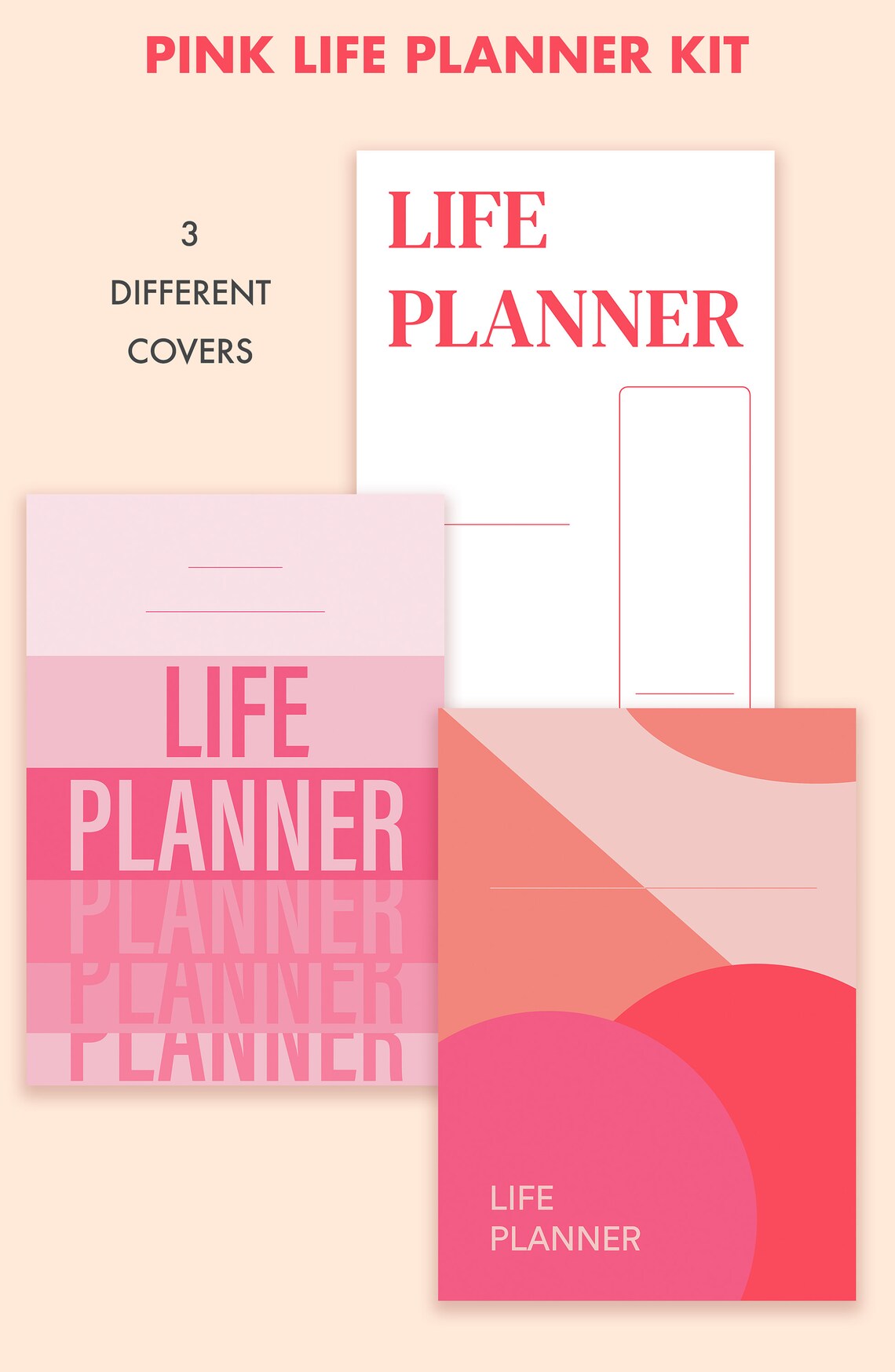Downloadable Planner Kit Pink, Planner Printable Template, Printable ...