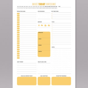 Daily Planner Printable Big Pack, Daily Printable Planner Template ...