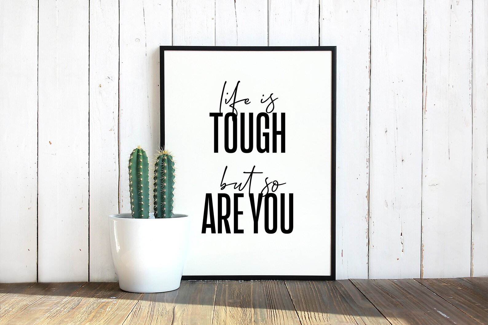 Inspirational Quote, Life is Tough but so Are You, Motivational Quote ...