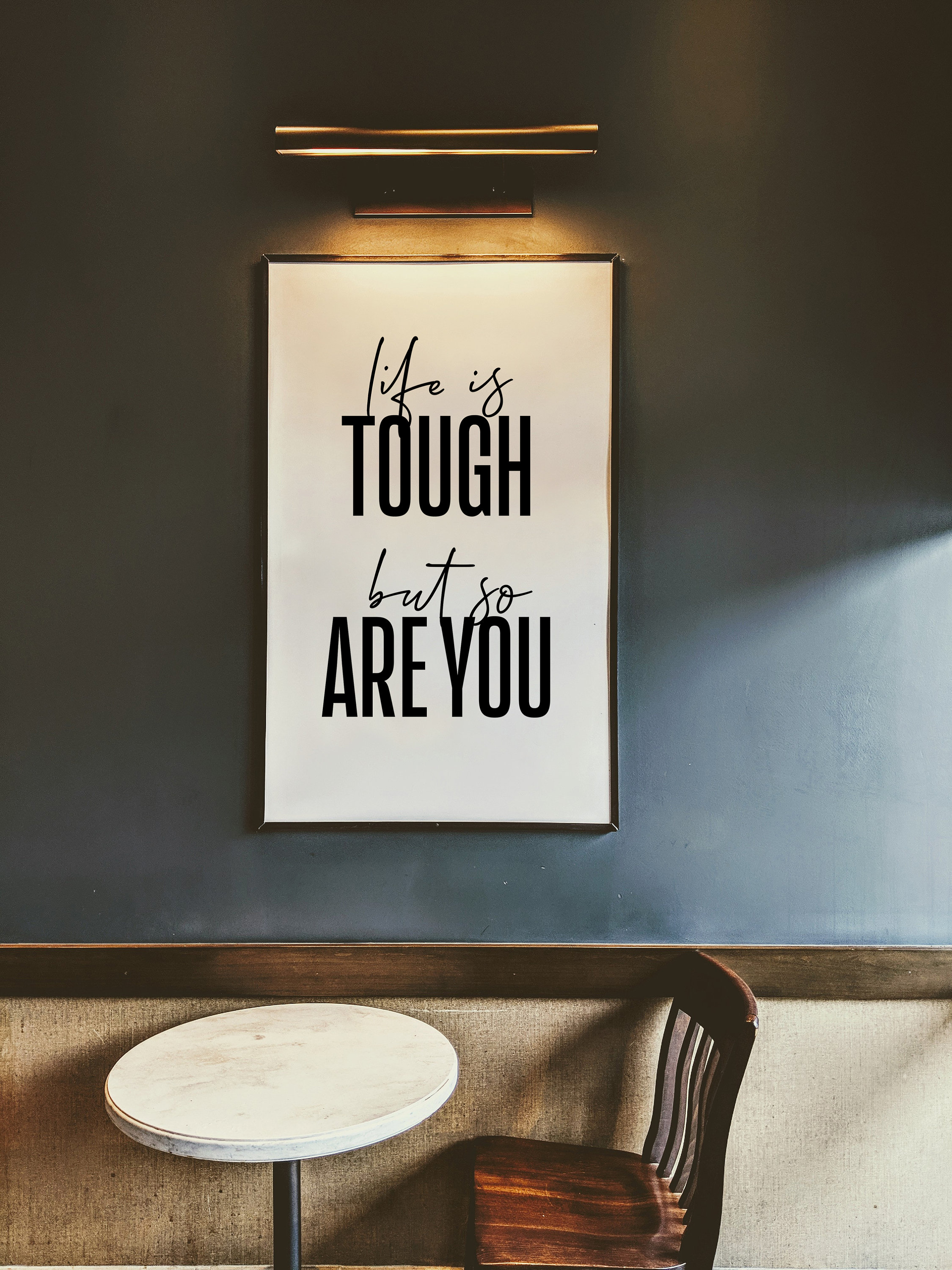 Inspirational Quote, Life is Tough but so Are You, Motivational Quote ...