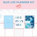 Downloadable Planner Kit Blue, Planner Printable Template, Printable ...