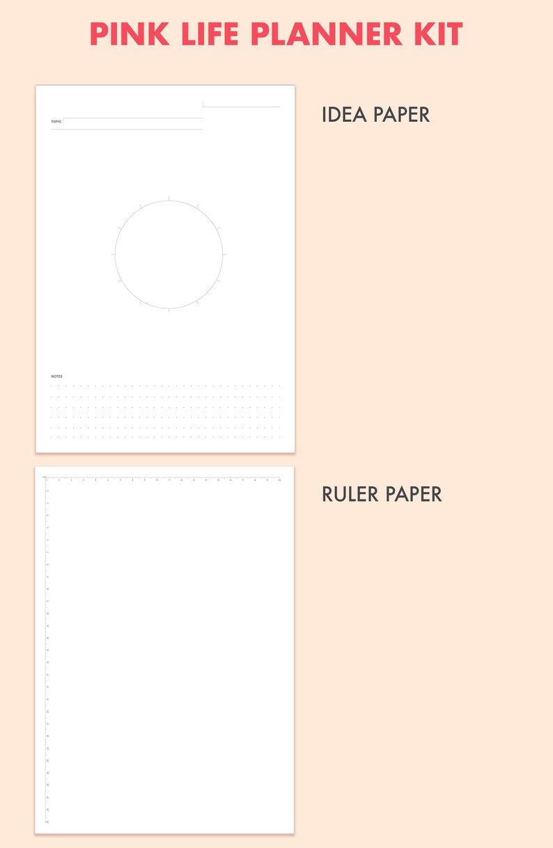 Downloadable Planner Kit Pink, Planner Printable Template, Printable ...
