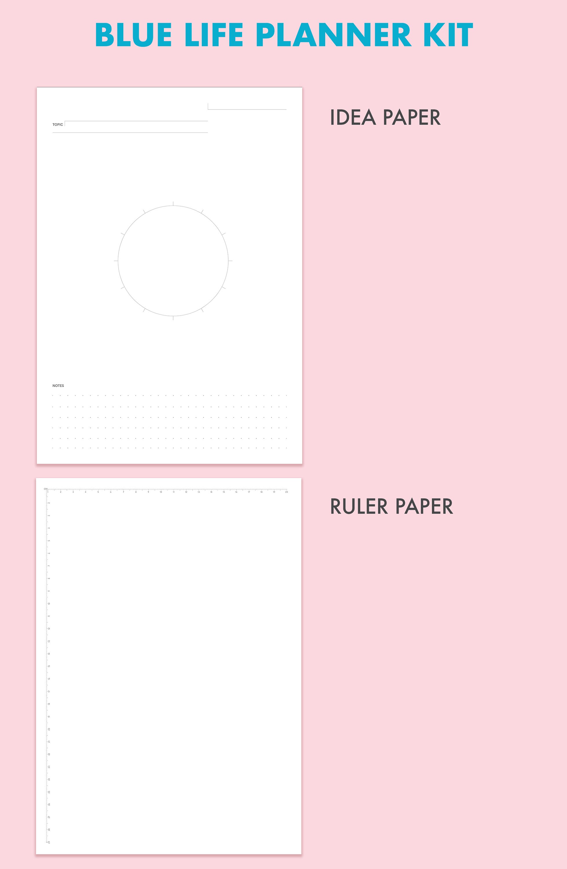 Downloadable Planner Kit Blue, Planner Printable Template, Printable ...