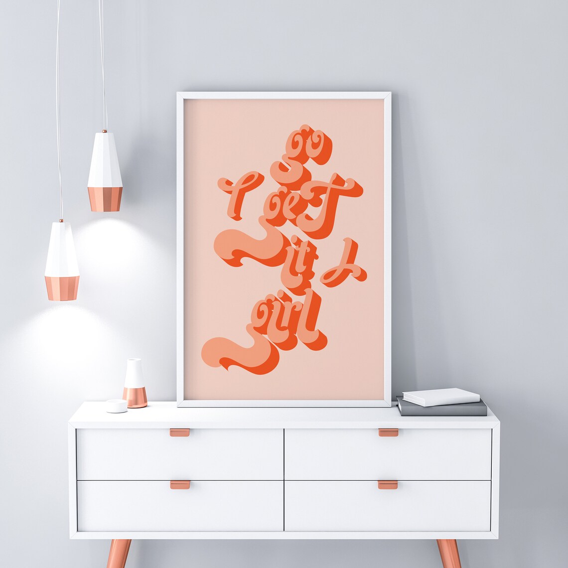 Inspirational Quote Go Get It Girl Motivational Poster - Etsy