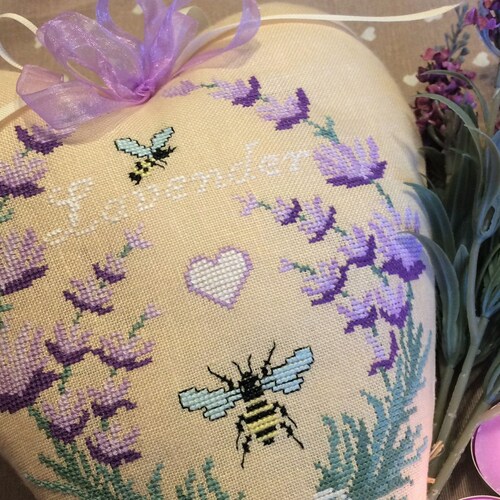Lavender Flowers Cross Stitch Pattern Pdf Instant Download | Etsy