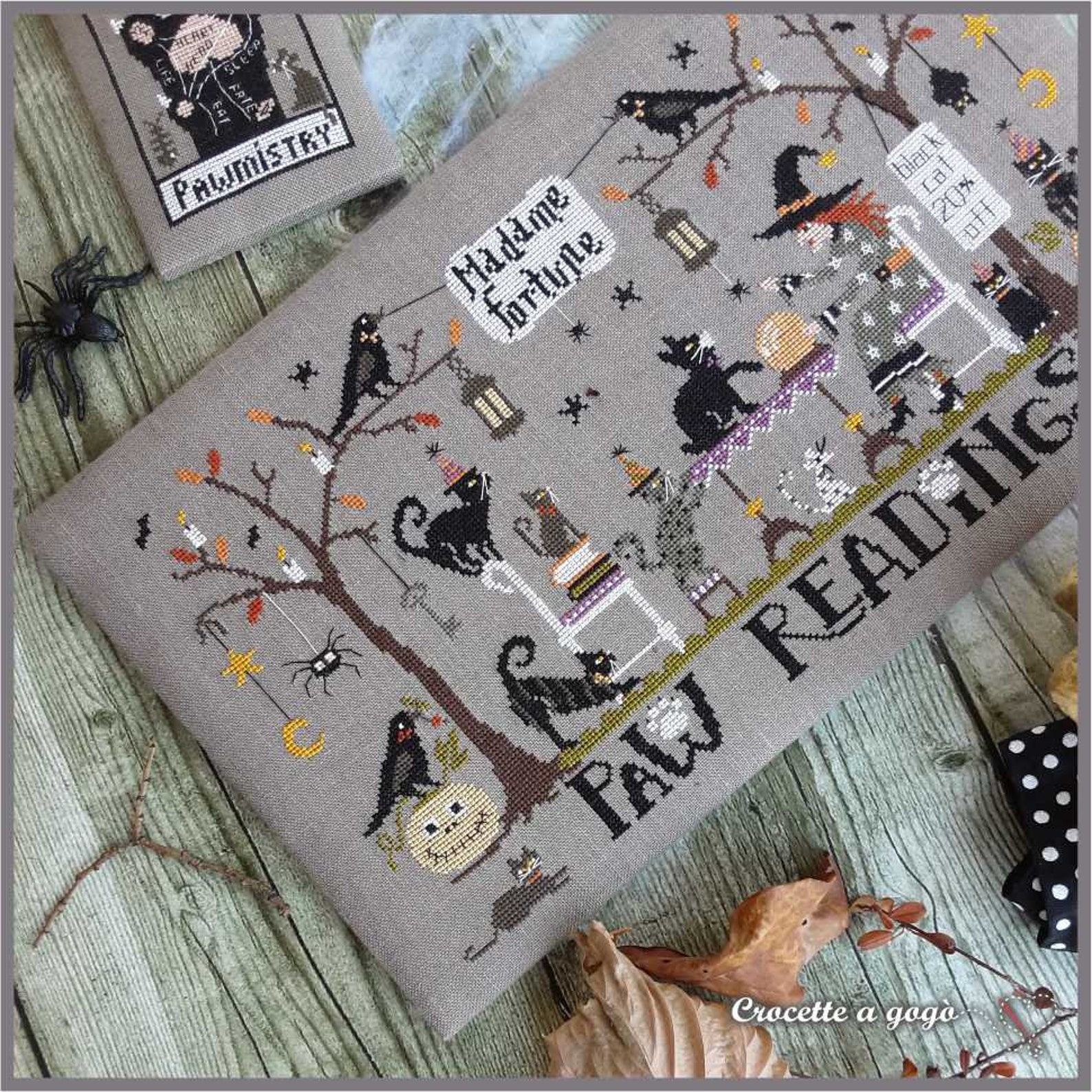 DIGITAL PDF File-madame Fortune-cross Stitch Pattern,halloween,black ...