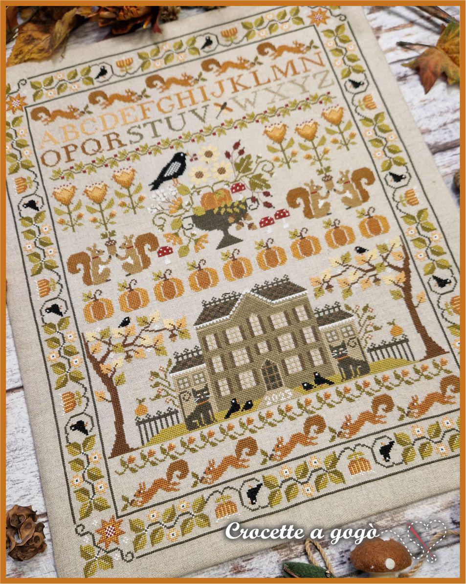 DIGITAL PDF FILE "october Sampler", Cross Stitch Chart,sampler,autumn ...