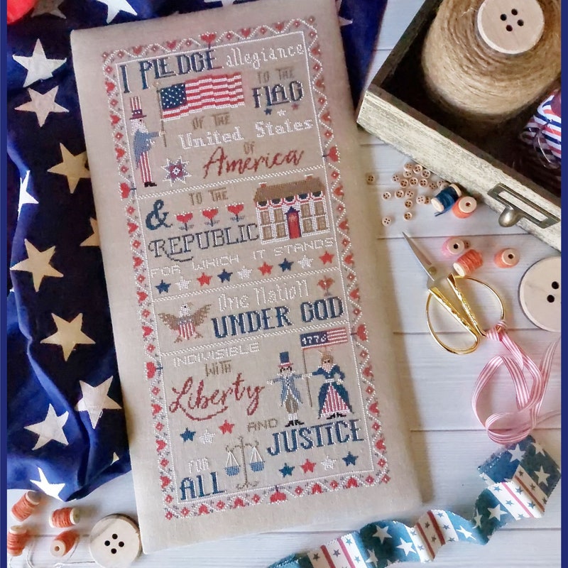 Patriotic Cross Stitch - Etsy