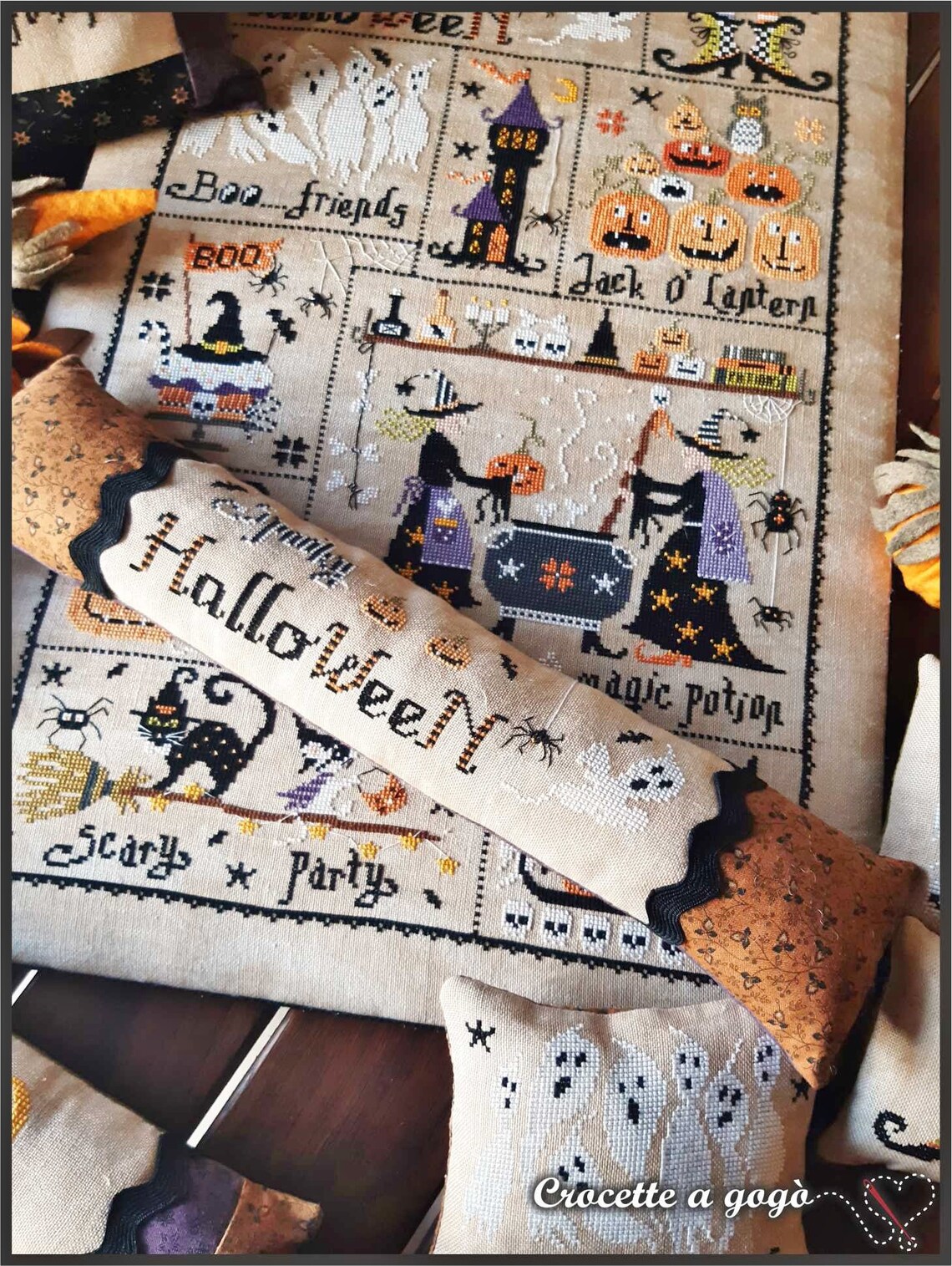 PDF DIGITAL chart FILE - En attendant Halloween - 10 modèles - point de ...