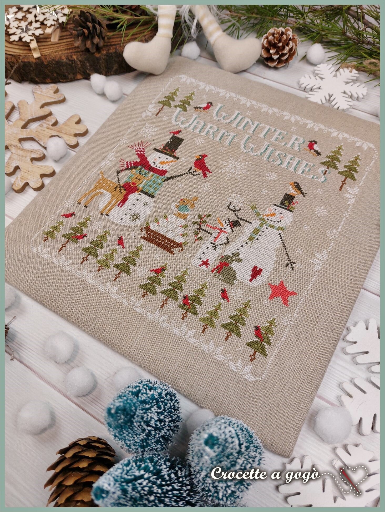 DIGITAL PDF File-winter Warm Wishes-cross Stitch Pattern -winter ...