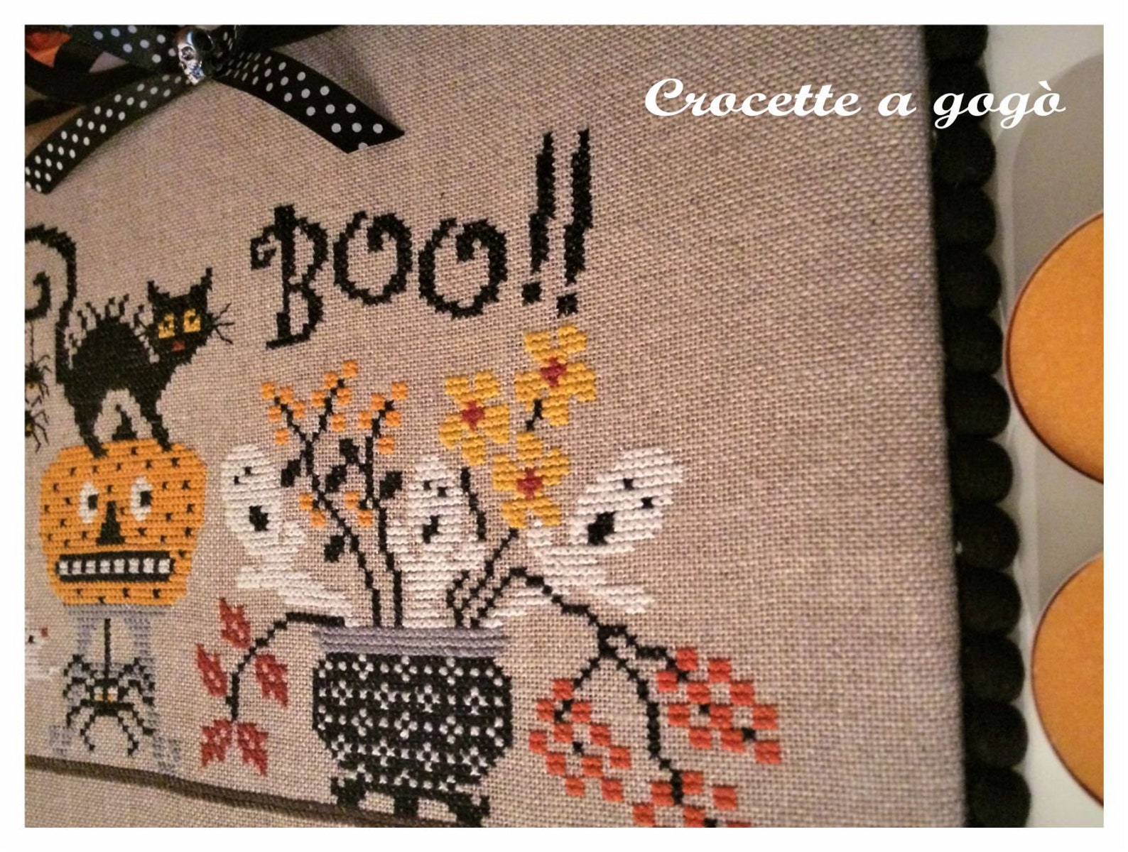 PDF FILE DIGITAL Chart-boo !!- Cross Stitch Pattern,halloween Cross ...