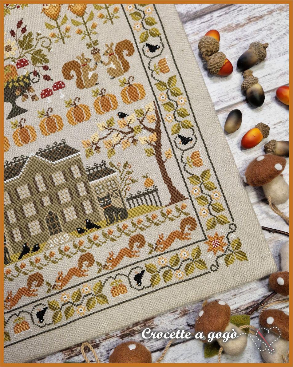 DIGITAL PDF FILE "october Sampler", Cross Stitch Chart,sampler,autumn ...