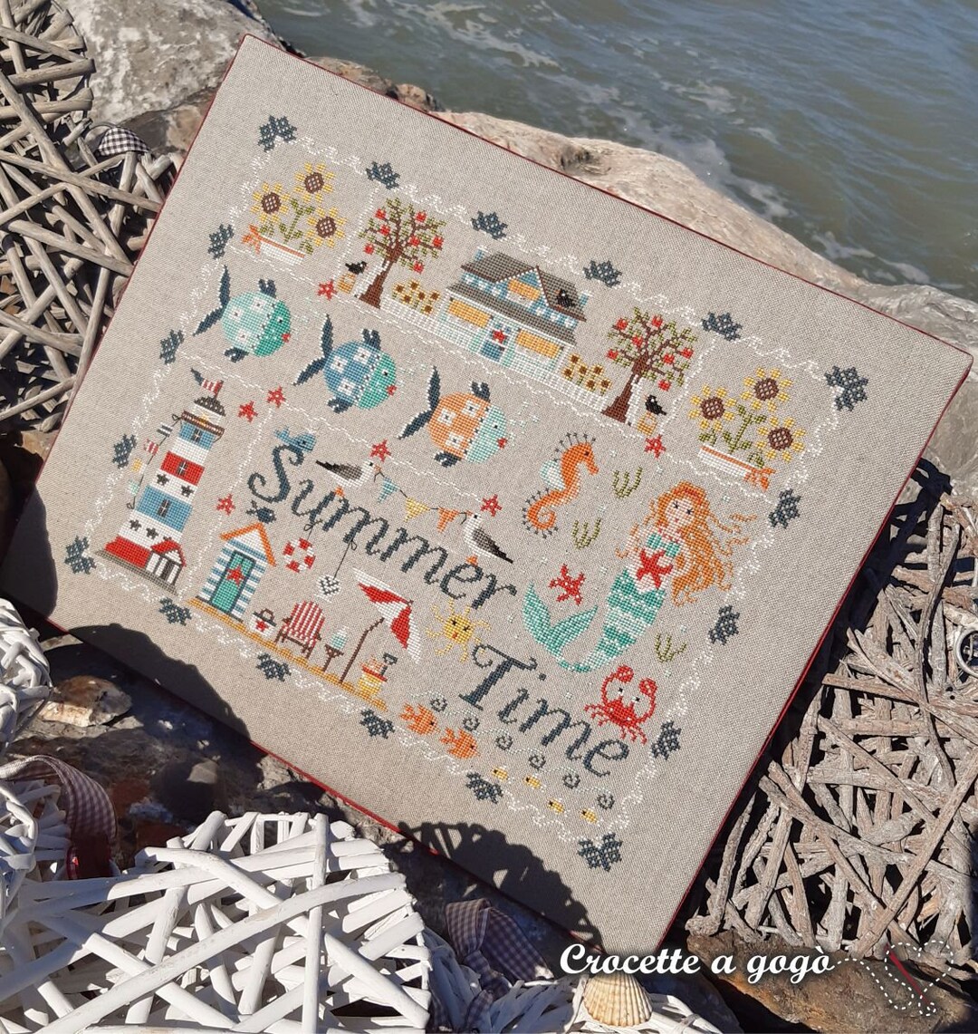 PDF FILE DIGITAL Chart-summer Time- Cross Stitch Pattern-sea-beach ...