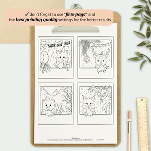 PRINTABLE and DIGITAL Coloring Page for Adults, Winter Landscape, Cute ...