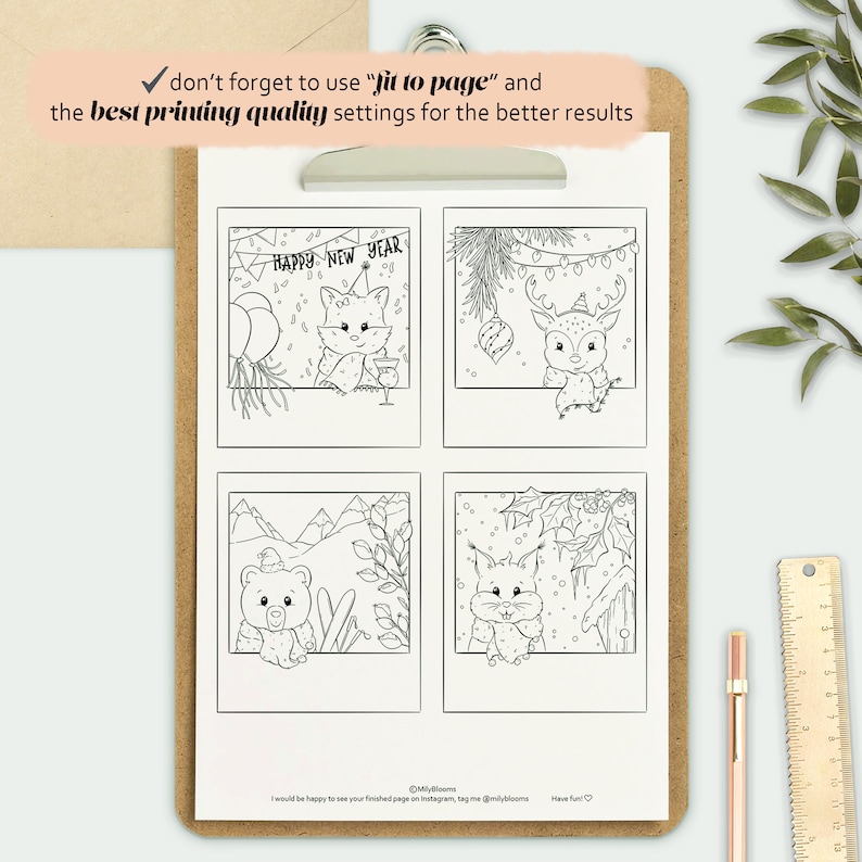 PRINTABLE and DIGITAL Coloring Page for Adults Winter - Etsy