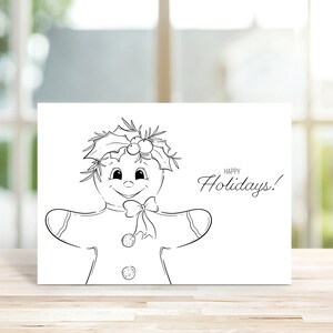 3 PRINTABLE Coloring Greeting Cards, Merry Christmas, Oh Christmas Tree ...